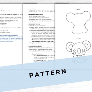 Felt Koala Digital Sewing Pattern for Quiet Books, Toys, and Australian ...