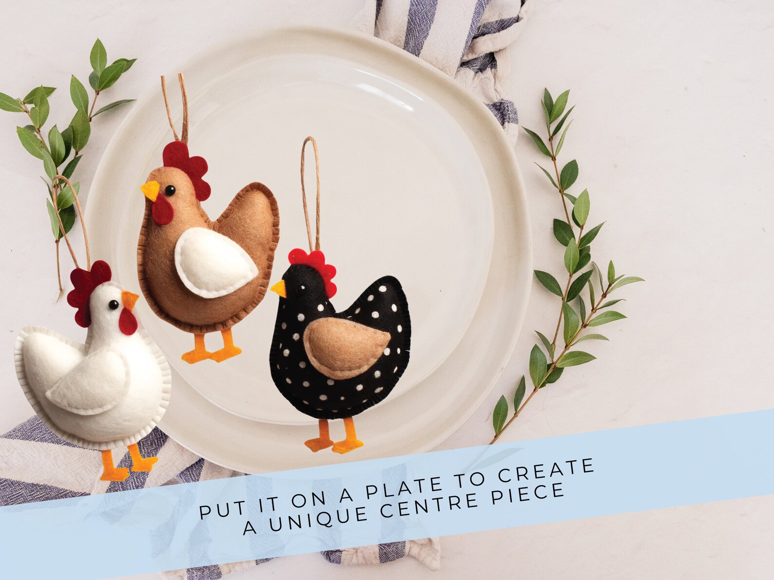 Felt Chicken, Hen or Rooster Animal Pattern: Create Adorable Decor ...