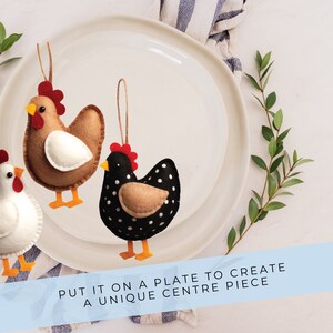 Felt Chicken, Hen or Rooster Animal Pattern: Create Adorable Decor ...