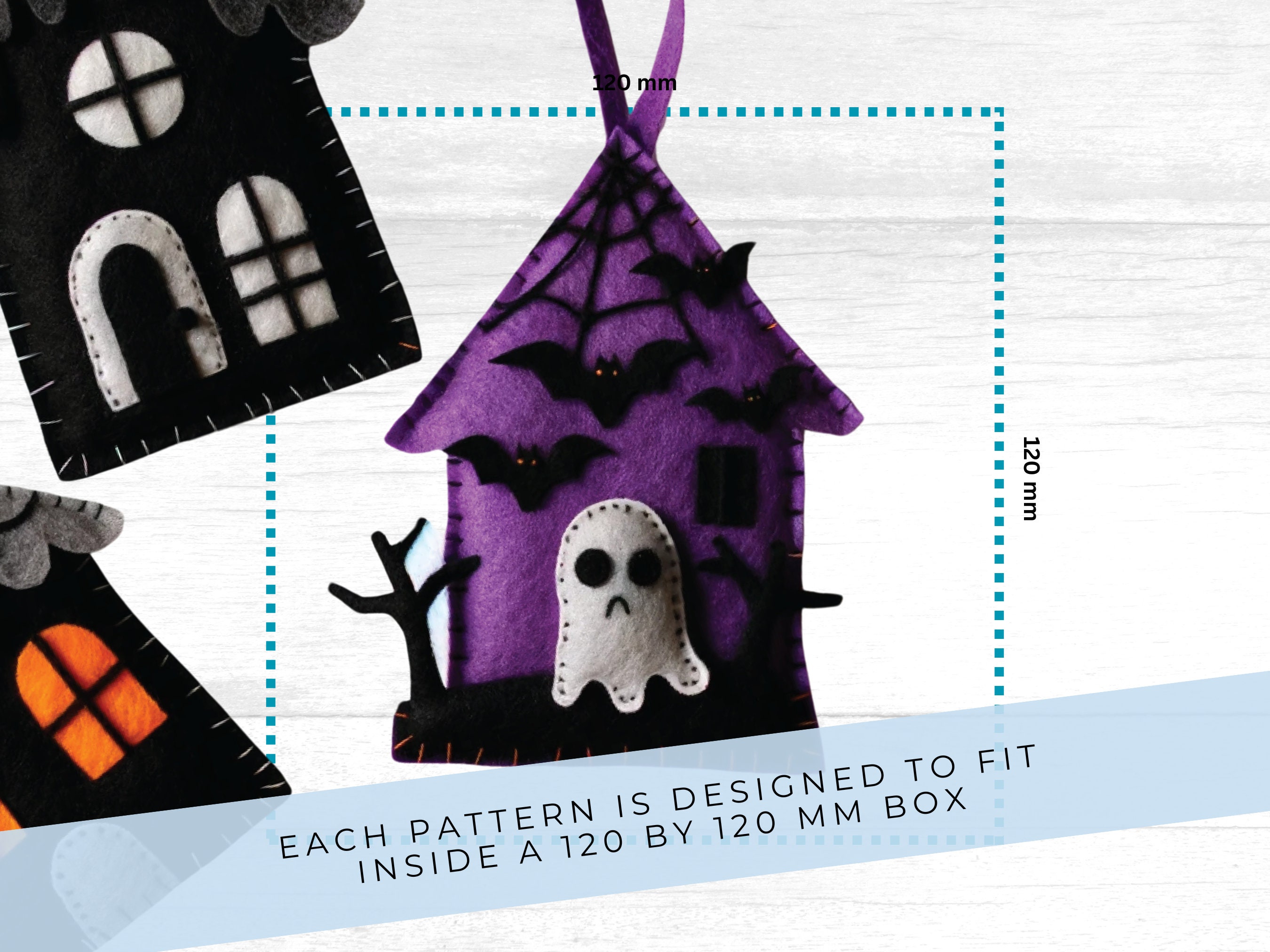 Felt Haunted House Pattern: DIY Halloween Ornaments (PDF Pattern) - Etsy