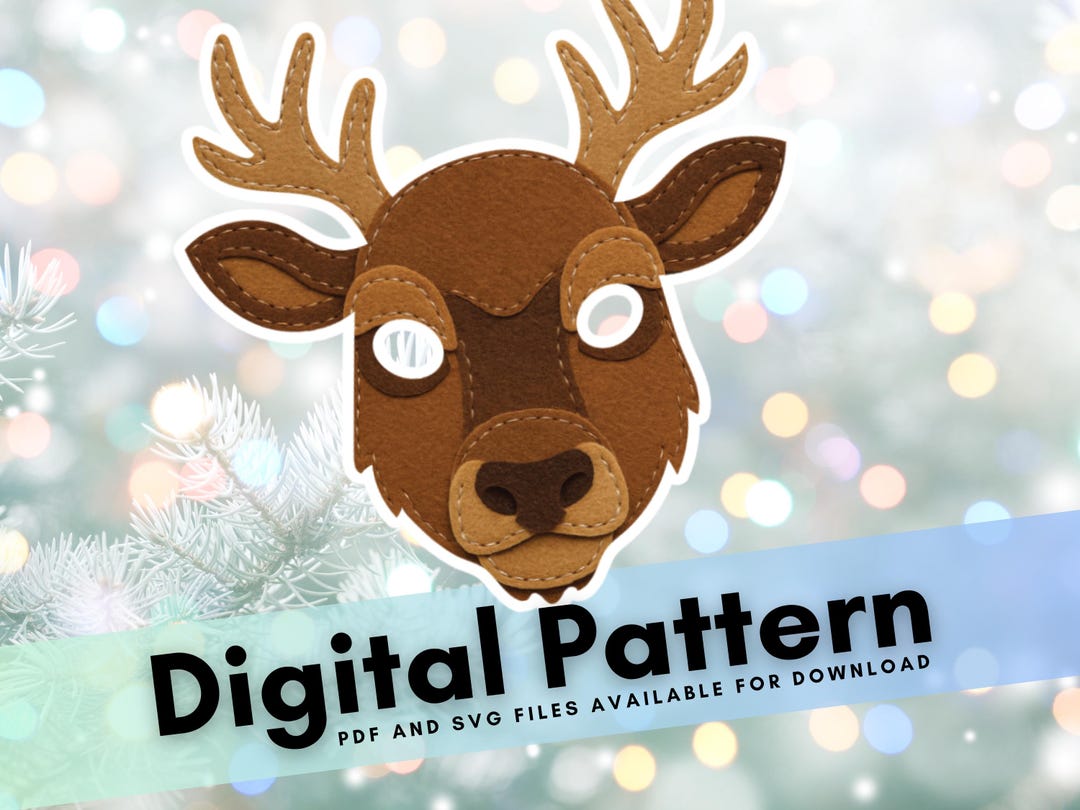 Felt Moose Mask Sewing Pattern: DIY Costume (PDF & SVG) - Etsy