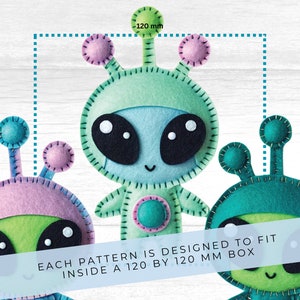 DIY Felt Alien Pattern - Versatile Craft Sewing Project for Ornaments ...