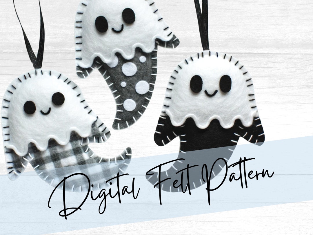 Ghost Felt Pattern Digital Template: Craft Your Own Spooky Specters and ...