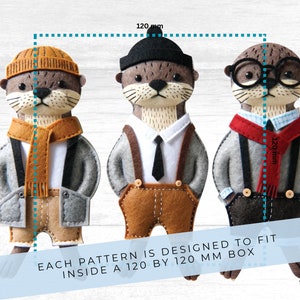 Stylish Otter Felt Pattern Digital Template: Craft Your Own Fashionable ...