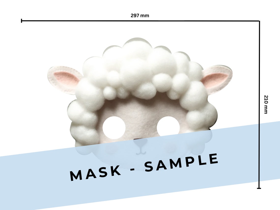 Felt Farm Animal Mask Patterns Printable Mask, Coloring Page & Felt ...