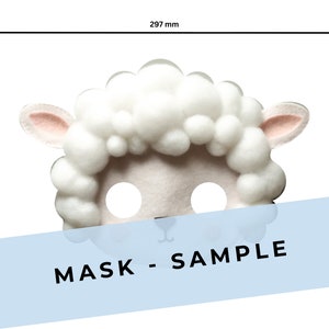 Felt Farm Animal Mask Patterns - Printable Mask, Coloring Page & Felt ...