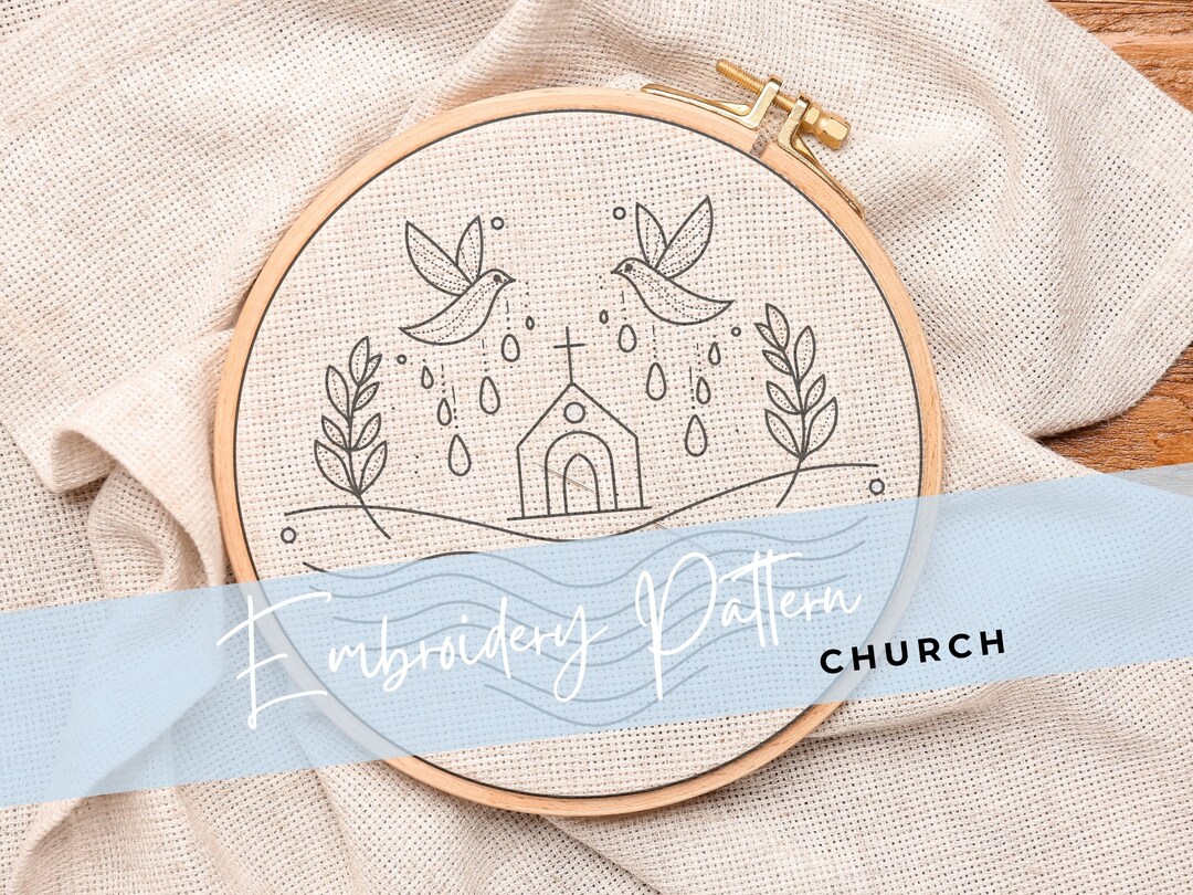 Church Embroidery Pattern Kit Craft Beautiful Religious Gifts - Etsy