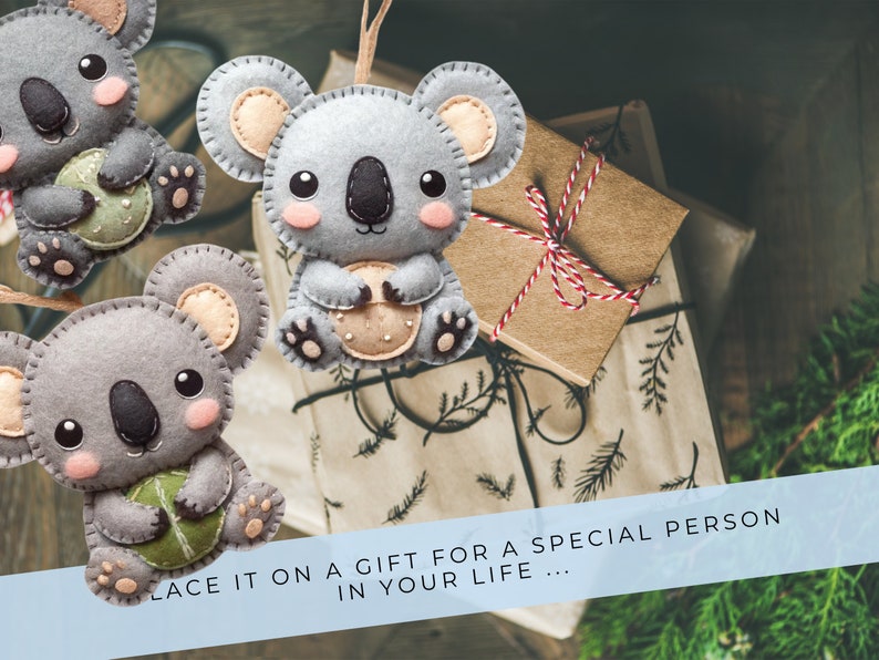 Felt Koala Digital Sewing Pattern for Quiet Books, Toys, and Australian ...
