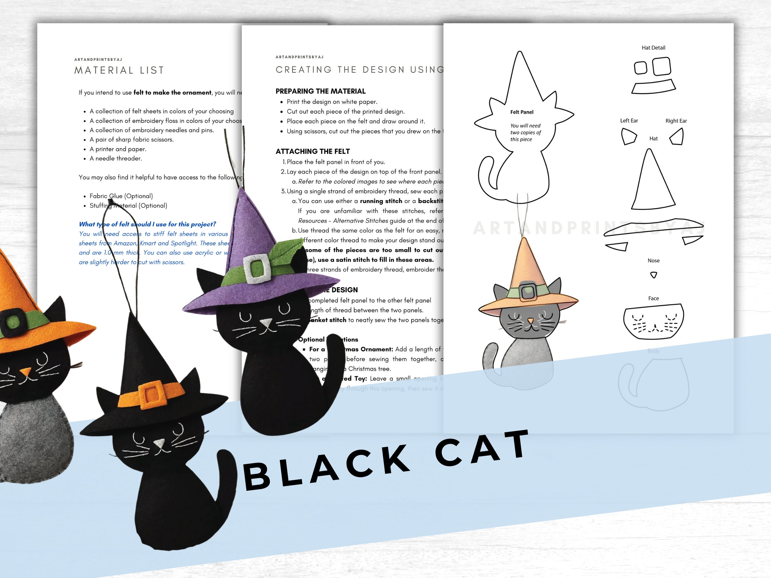Halloween Mega Bundle Felt Pattern Digital Template: Craft Your Own ...