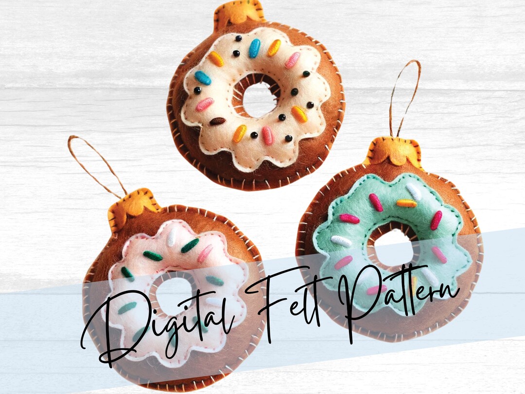 Felt Donut Sewing Pattern: DIY Craft Template (digital Download) - Etsy