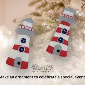 Felt Lighthouses Digital Sewing Pattern for Quiet Books, Toys, and Felt ...