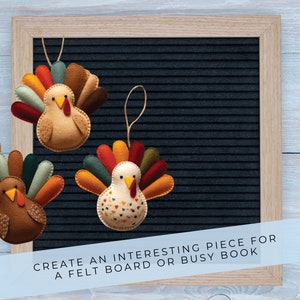 DIY Felt Turkey Pattern Versatile Thanksgiving Sewing Craft Project for ...