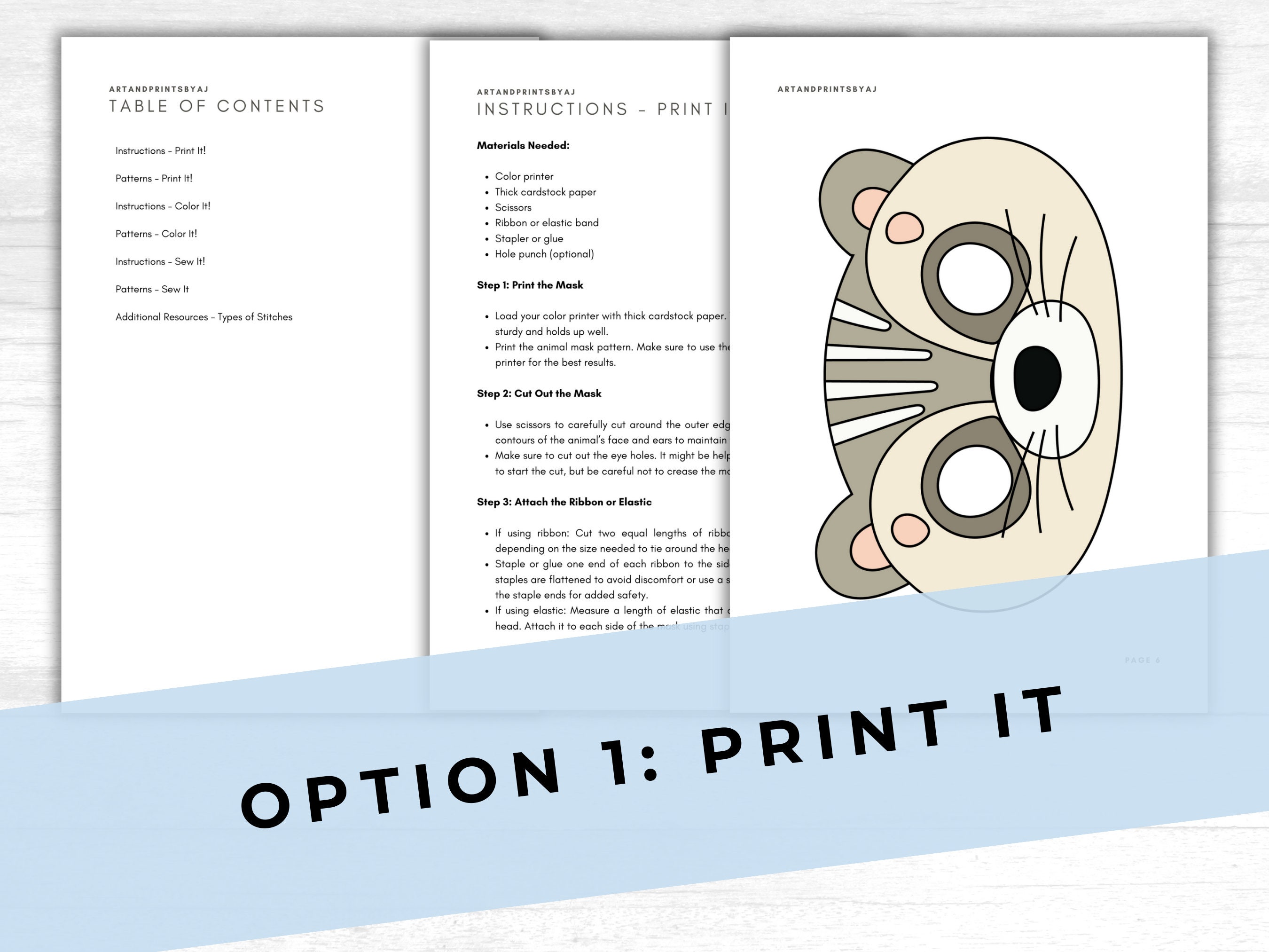 Felt Pet Animal Mask Patterns Printable Mask, Coloring Page & Felt ...