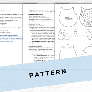 Felt Owl Pattern Digital Template: Craft Your Own Adorable Owls - Etsy