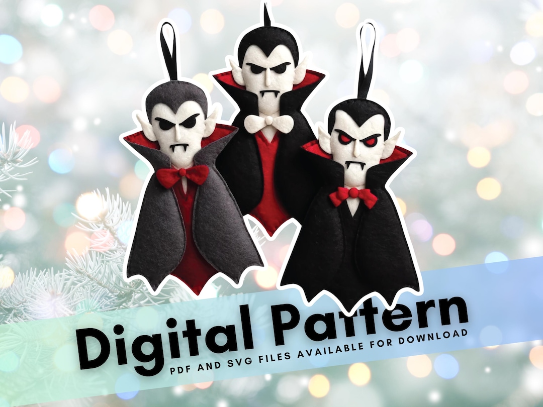 Vampire Felt Pattern Digital Template: Craft Your Own Count Dracula! - Etsy
