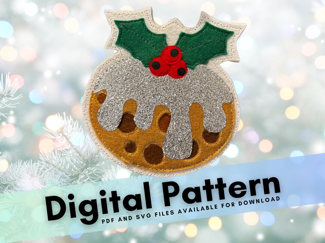 Felt Christmas Pudding Sewing Pattern: DIY Ornament & Toy (digital ...