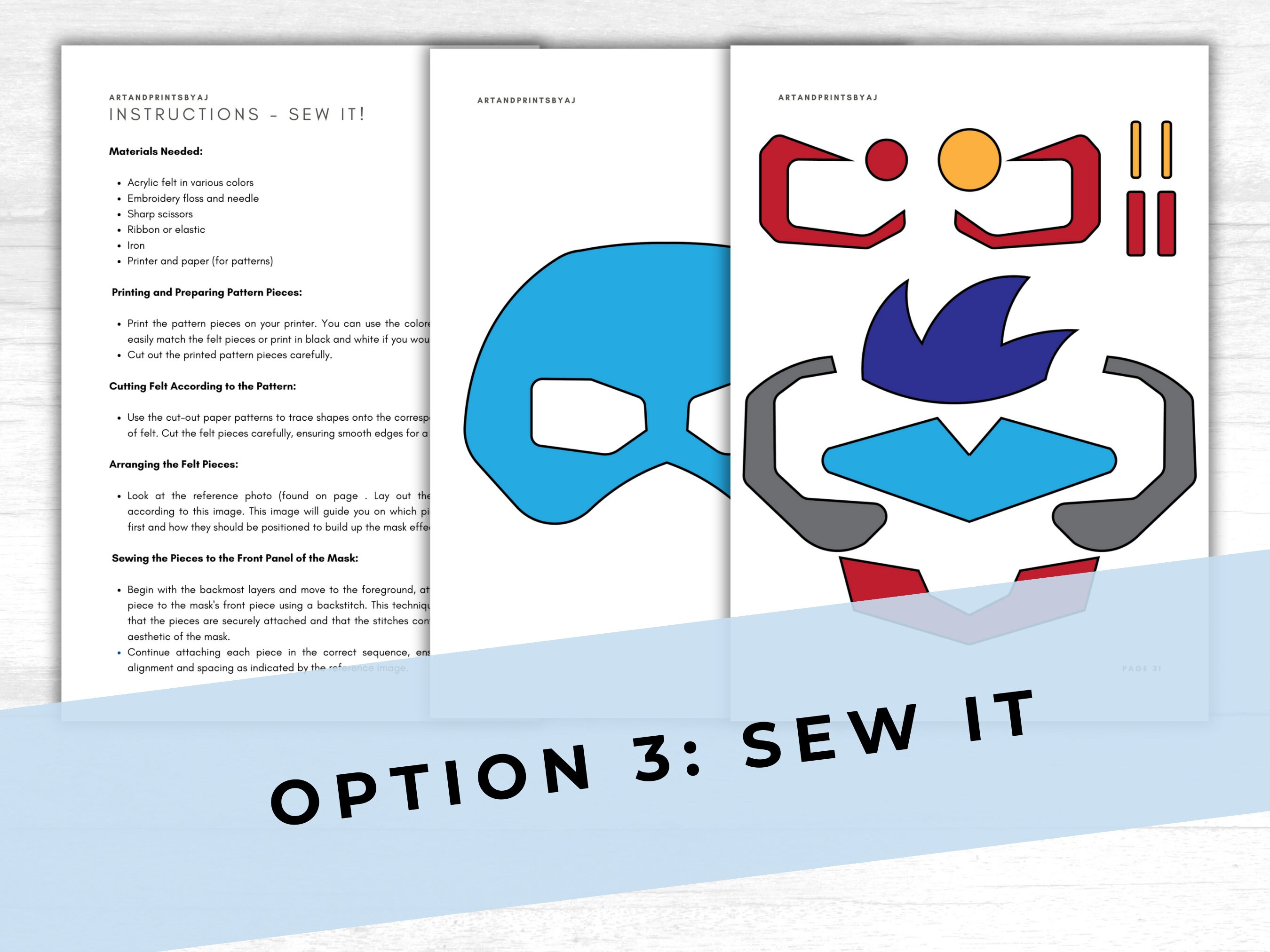 Superhero Mask Patterns Printable Mask, Coloring Page & Felt Sewing Kit ...