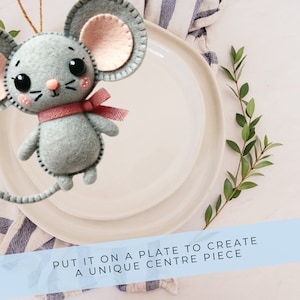 Adorable Mouse DIY Felt Ornament Christmas Pattern - Etsy