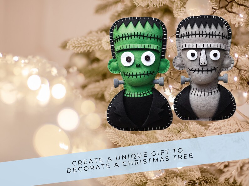 Frankenstein's Monster Felt Pattern Digital Template: Craft Your Own ...