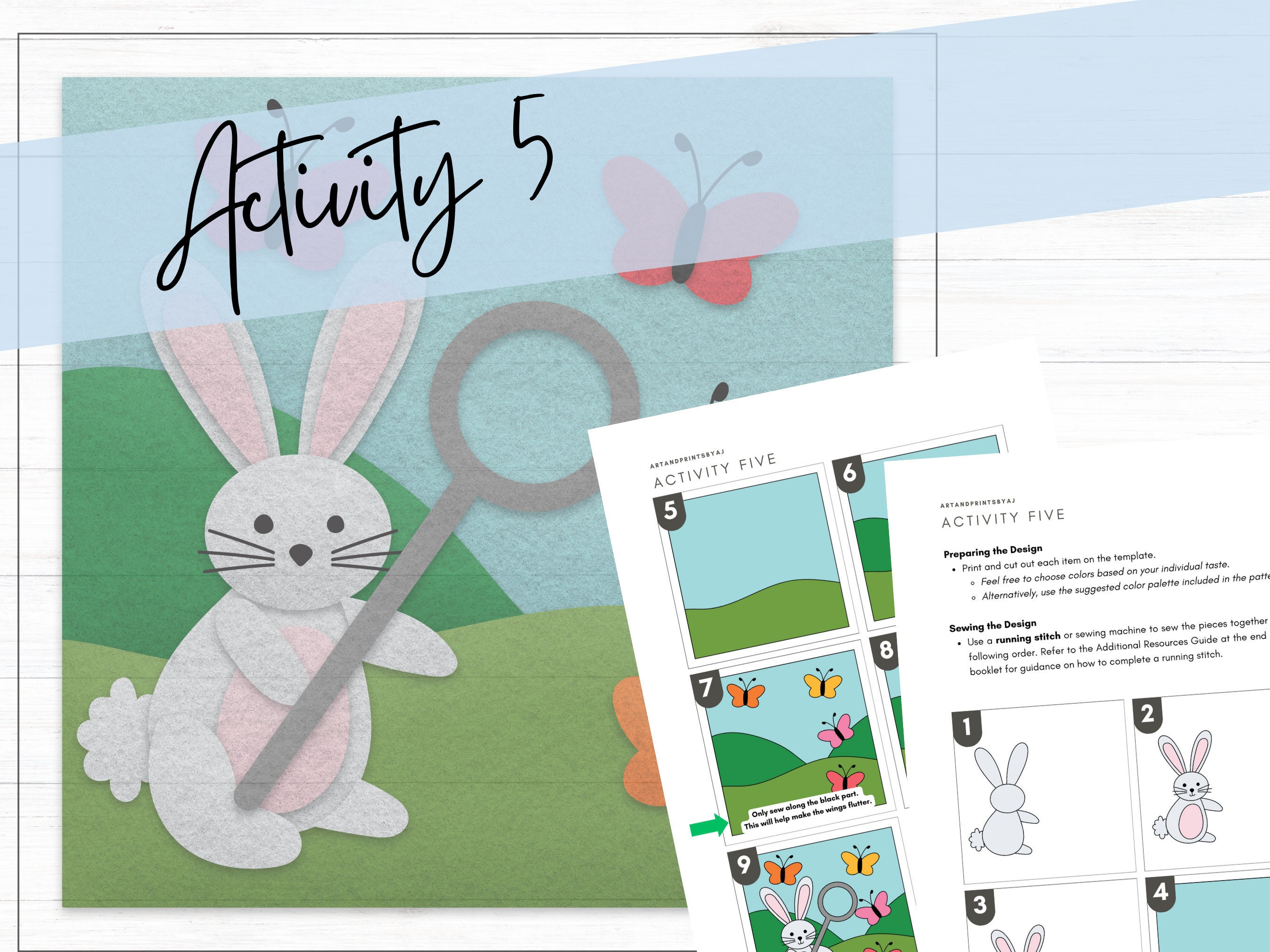 Printable Easter Bunny Quiet Book PDF Pattern for Toddlers and Young ...