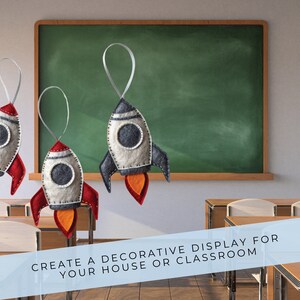 DIY Felt Rocket Pattern - Versatile Craft Sewing Project for Ornaments ...