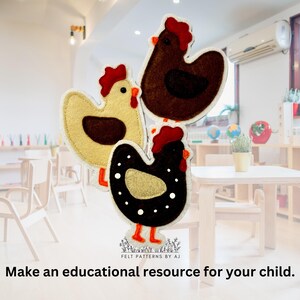 Felt Chicken, Hen or Rooster Animal Pattern: Create Adorable Decor ...