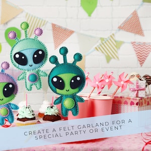 DIY Felt Alien Pattern - Versatile Craft Sewing Project for Ornaments ...