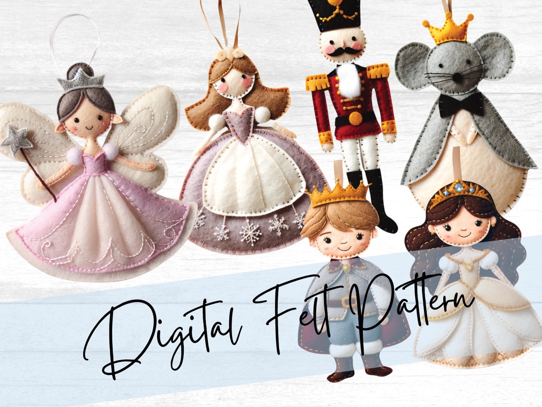 Nutcracker Felt Ornament Patterns: Clara, Sugarplum Fairy, and More! (PDF Pattern) - Etsy