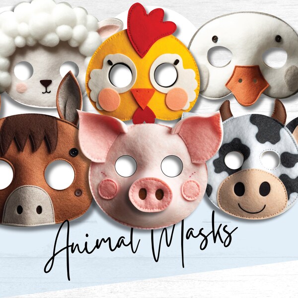 Farm Animal Mask - Etsy