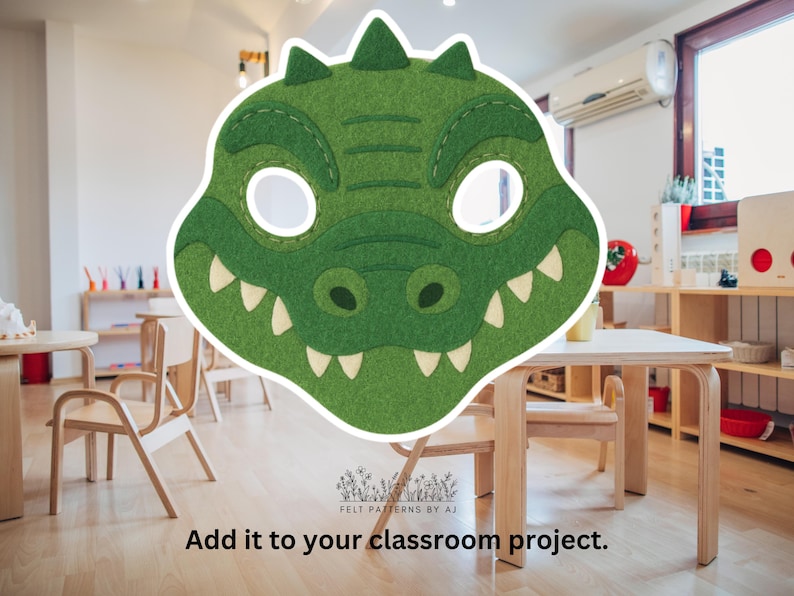Felt Crocodile Mask Sewing Pattern: DIY Costume (PDF & SVG) - Etsy
