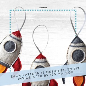 DIY Felt Rocket Pattern - Versatile Craft Sewing Project for Ornaments ...