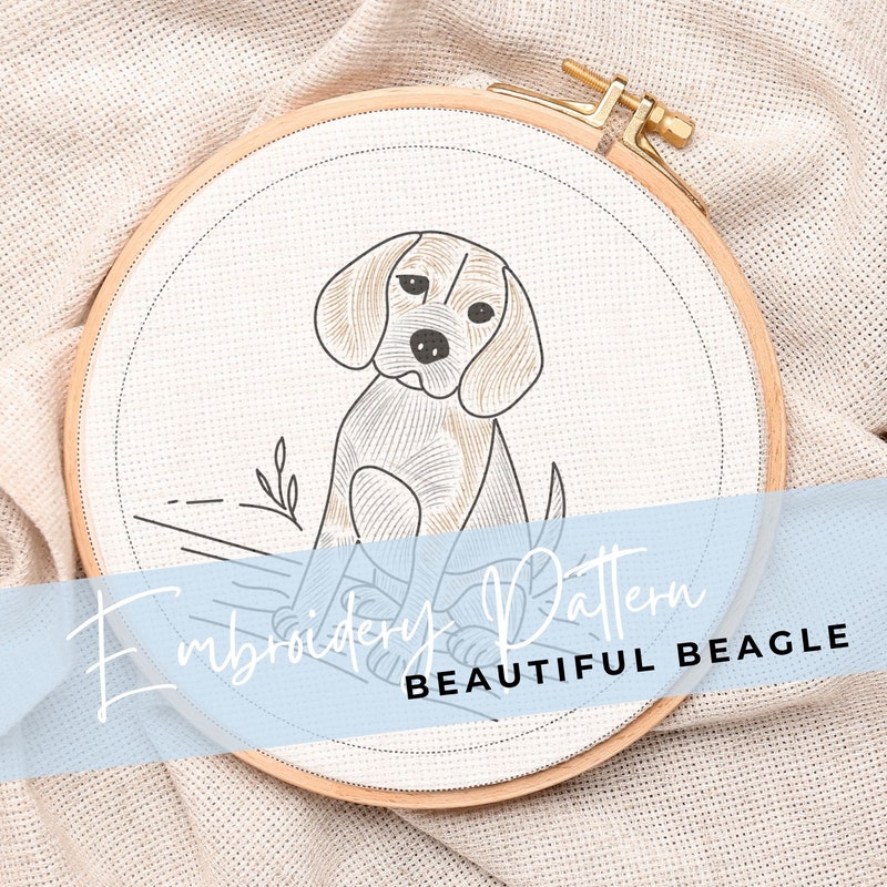 Beagle Embroidery - Etsy