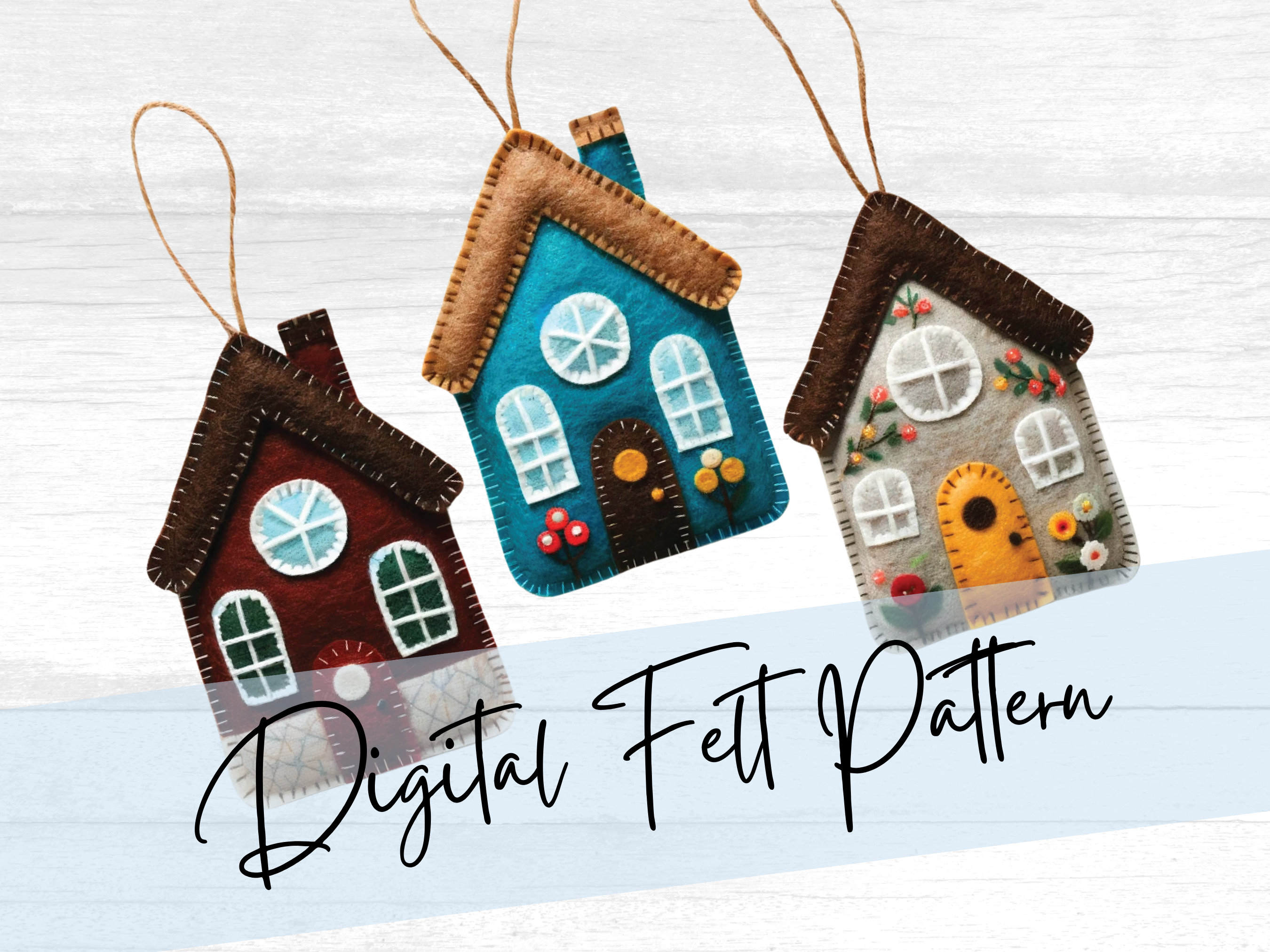Felt House Sewing Pattern: Cottages for Quiet Books (digital Download ...