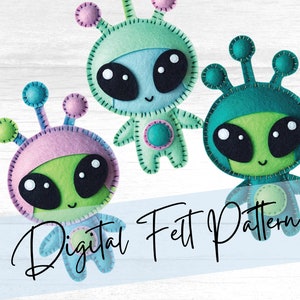 DIY Felt Alien Pattern - Versatile Craft Sewing Project for Ornaments ...