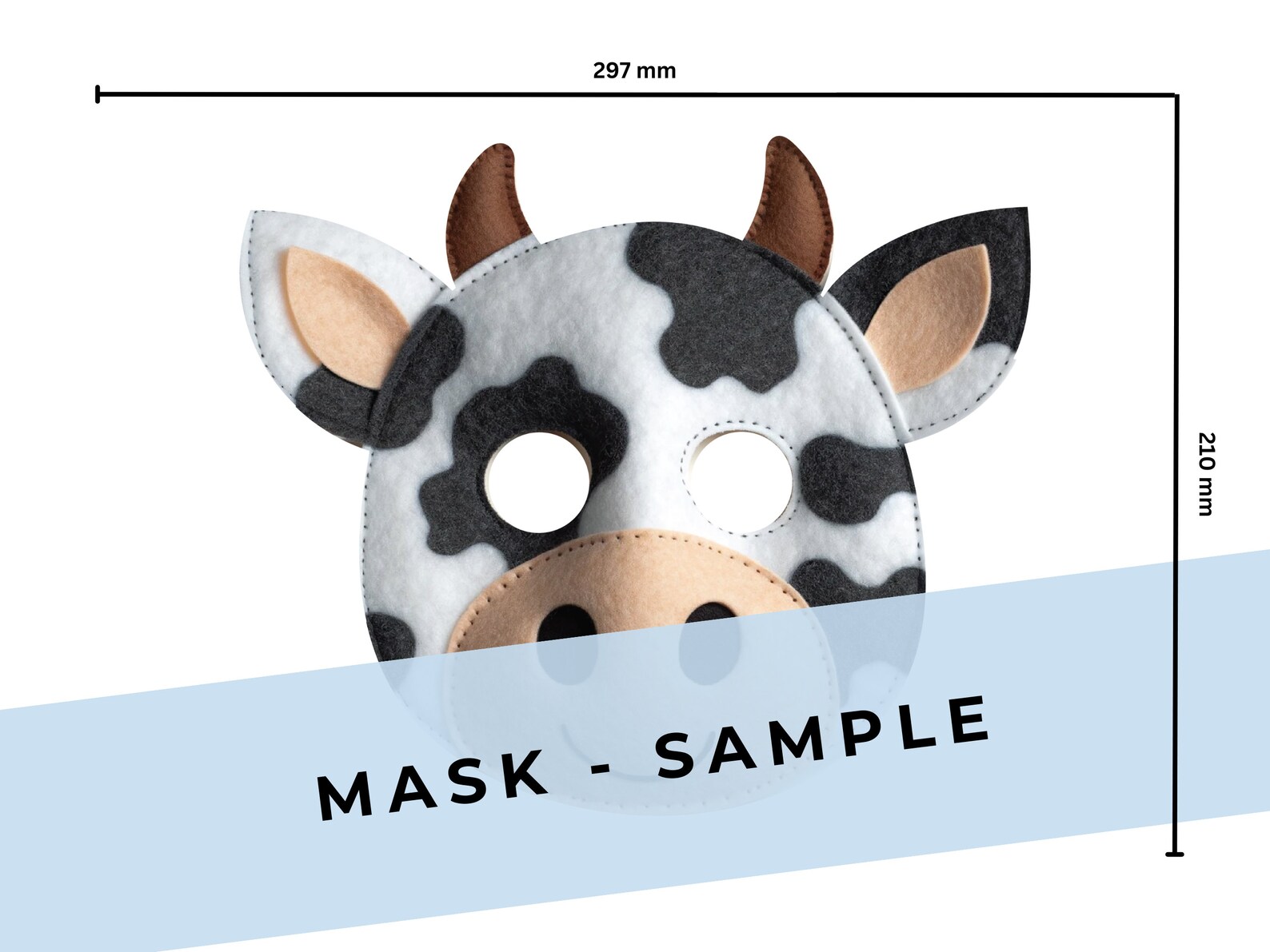 Felt Farm Animal Mask Patterns Printable Mask, Coloring Page & Felt ...