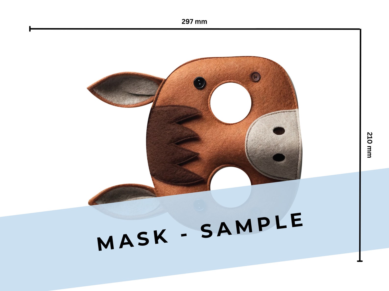 Felt Farm Animal Mask Patterns Printable Mask, Coloring Page & Felt ...
