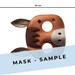 Felt Farm Animal Mask Patterns Printable Mask, Coloring Page & Felt ...