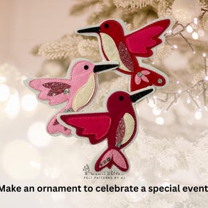 Felt Hummingbird Sewing Pattern: DIY Craft Project (PDF Pattern) - Etsy