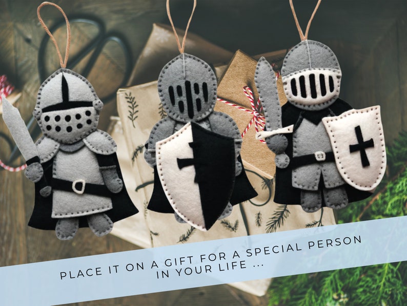 Felt Knight Ornament Pattern: DIY Christmas Decor (digital Download) - Etsy