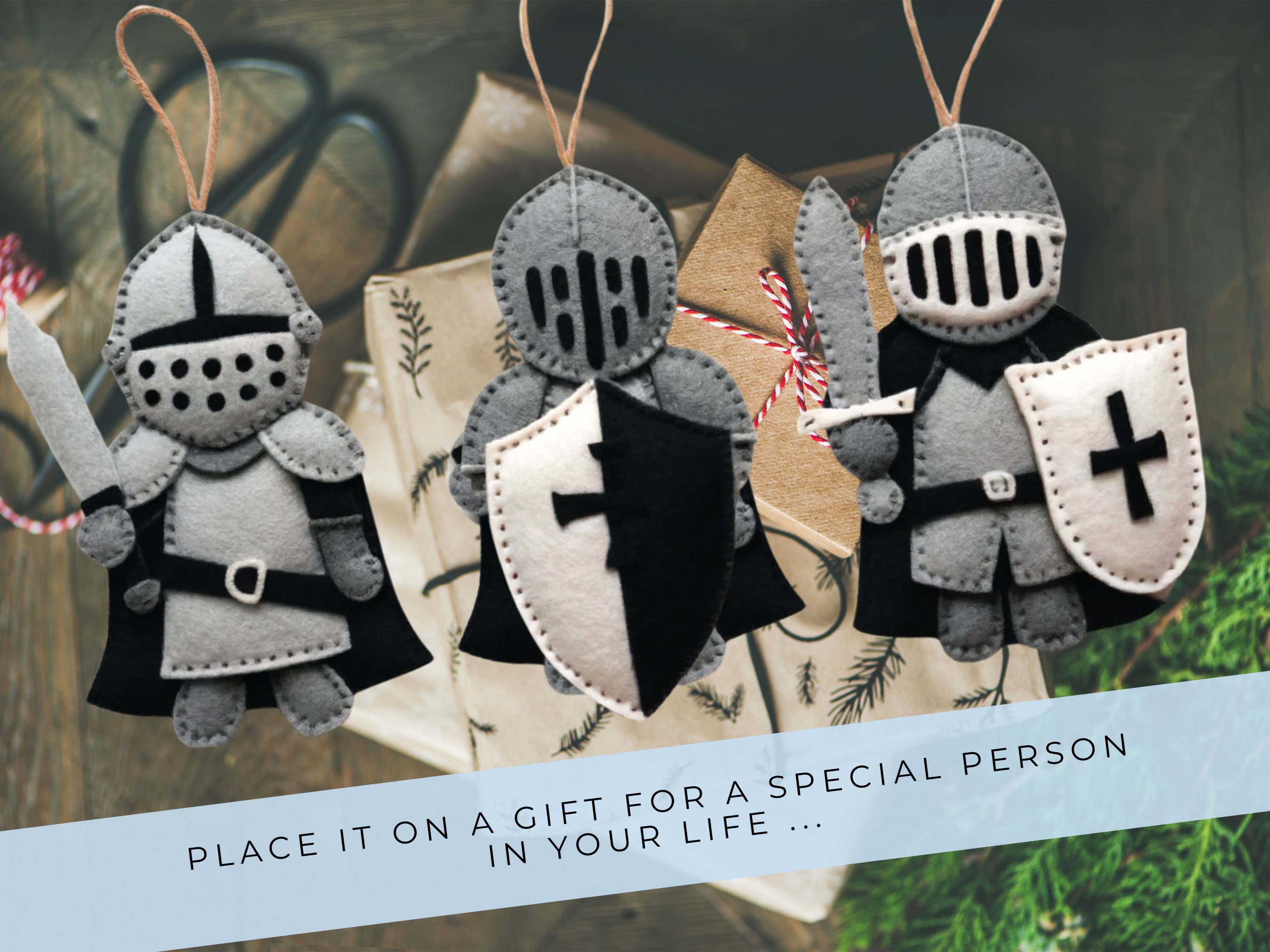 Felt Knight Ornament Pattern: DIY Christmas Decor (digital Download) - Etsy
