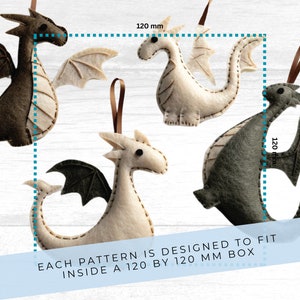 DIY Felt Dragon Pattern - Perfect for Christmas Ornaments, Felt Boards, and Busy Books - Etsy