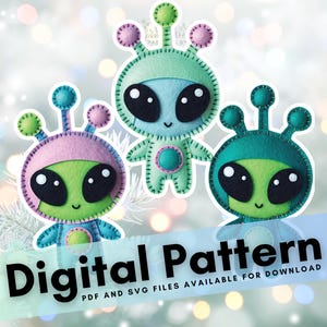 DIY Felt Alien Pattern - Versatile Craft Sewing Project for Ornaments ...