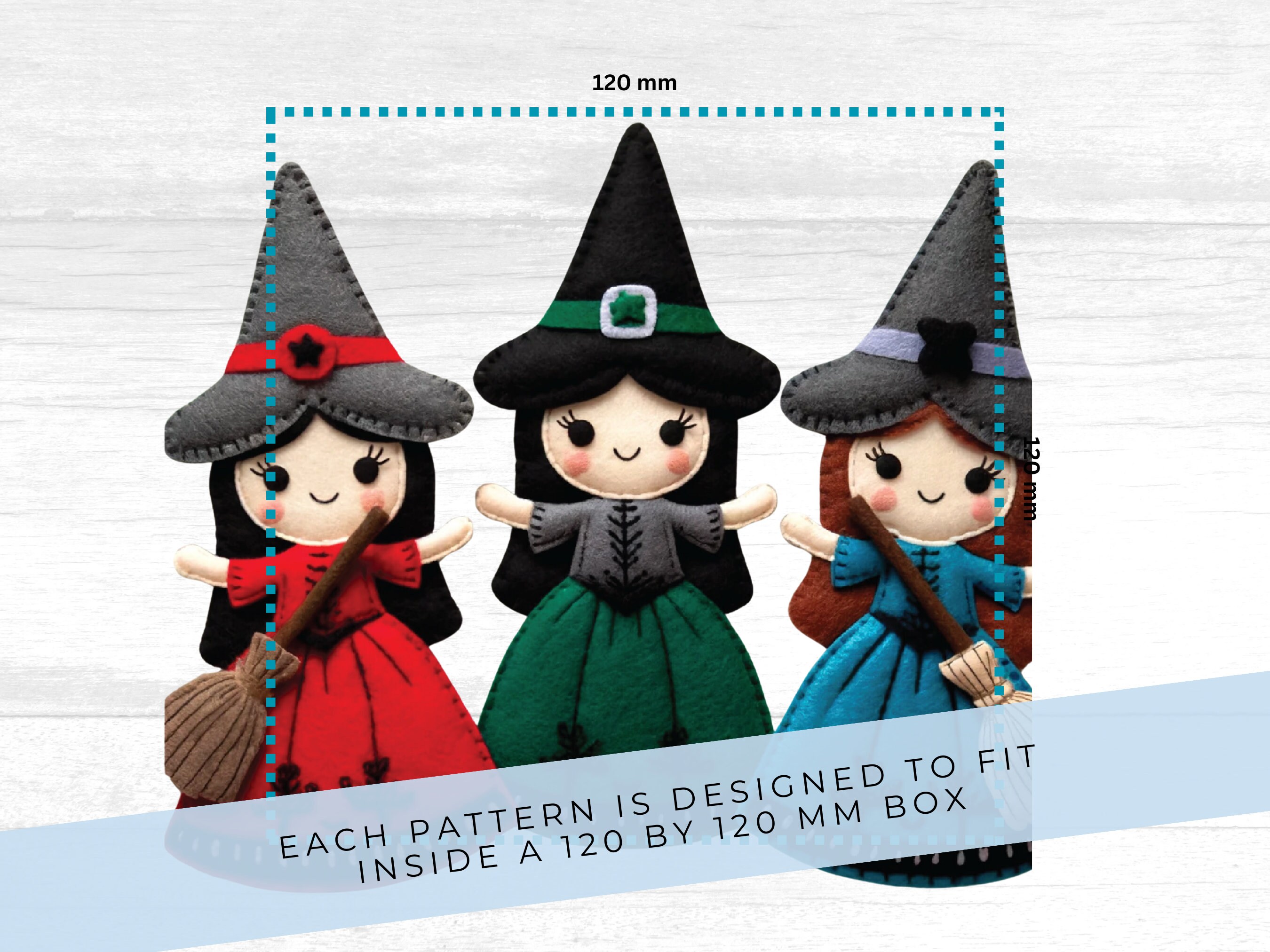 Witch Felt Pattern Digital Template: Craft Your Own Spooky Enchantress ...