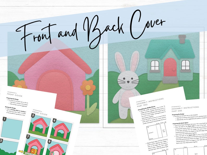 Printable Easter Bunny Quiet Book PDF Pattern for Toddlers and Young ...