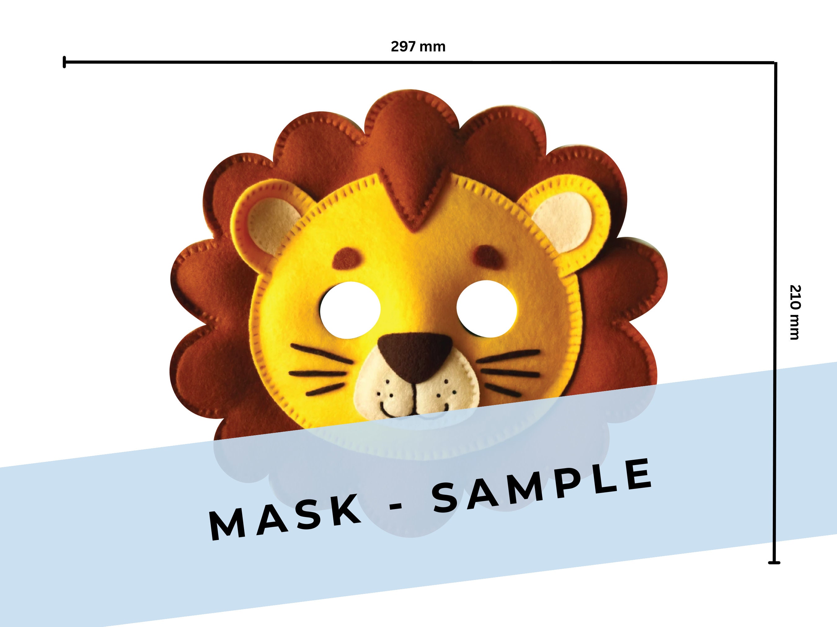 Felt Safari Animal Mask Patterns Printable Mask, Coloring Page & Felt ...