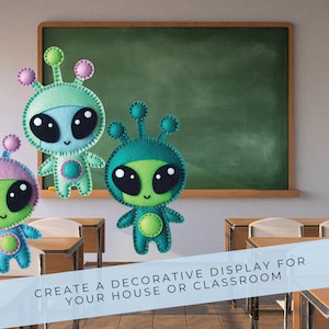 DIY Felt Alien Pattern - Versatile Craft Sewing Project for Ornaments ...