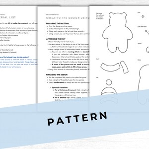 Polar Bear Felt Ornament Digital Pattern – DIY Felt Animal Pattern for ...