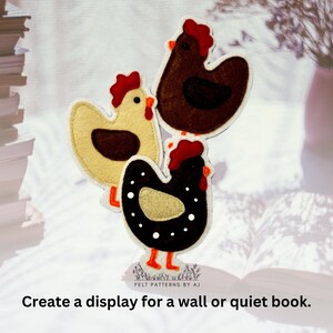 Felt Chicken, Hen or Rooster Animal Pattern: Create Adorable Decor ...