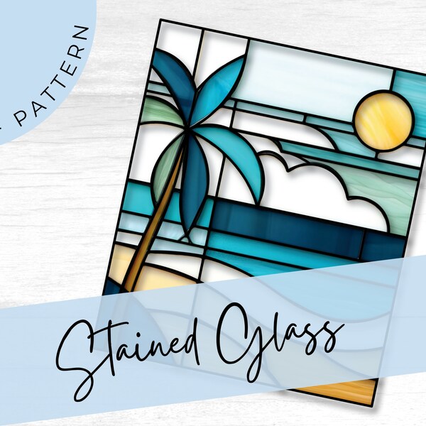 Beach Stained Glass - Etsy