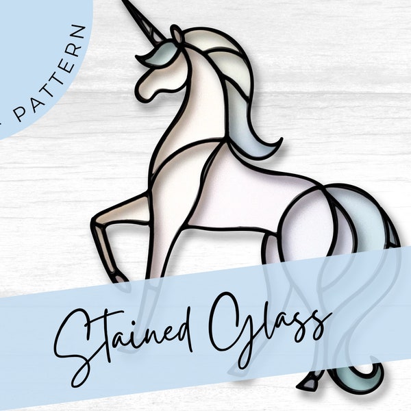Hanging Unicorn Stained Glass - Etsy